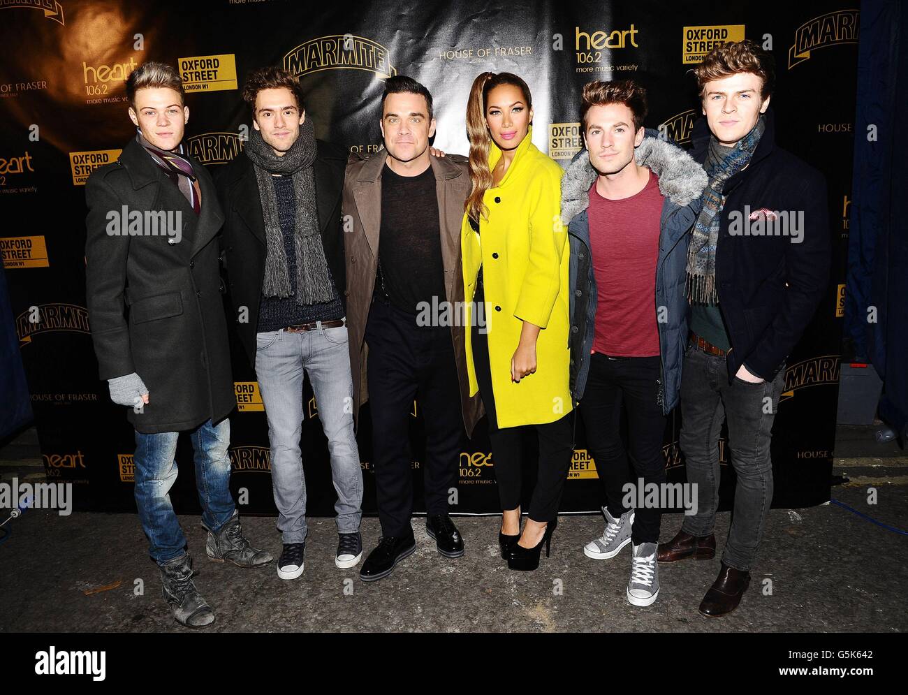 Oxford Street Christmas Lights Switch on - London. Robbie Williams is ...