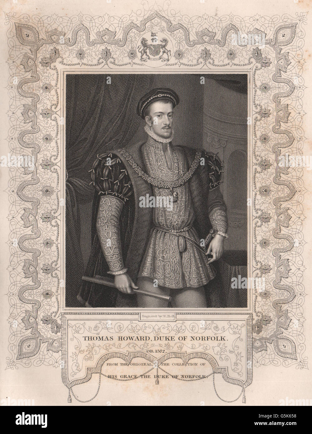 BRITISH HISTORY: Thomas Howard, Duke Of Norfolk. TALLIS, antique print ...