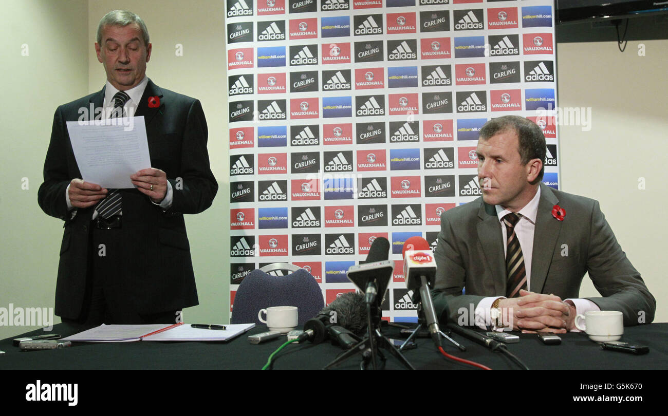 Stewart Regan Chief Executive of the Scottish Football Association with ...