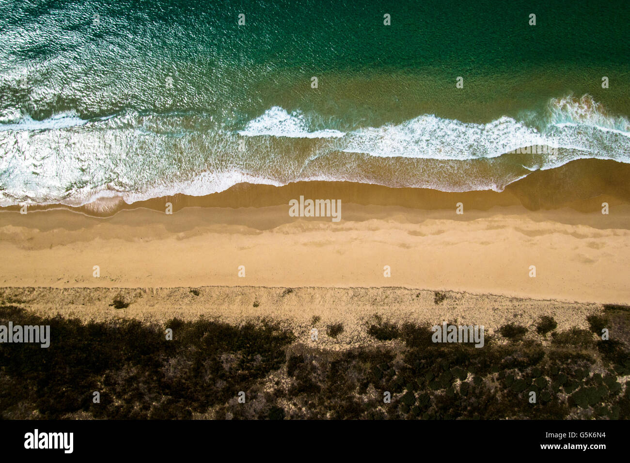 Waves on a Beach, from Above Stock Photo - Alamy