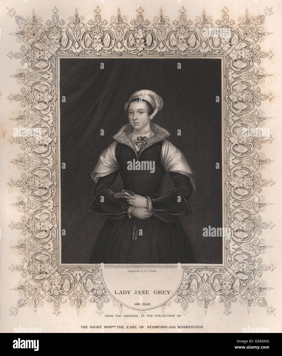 BRITISH HISTORY: Lady Jane Grey. TALLIS, antique print 1853 Stock Photo ...