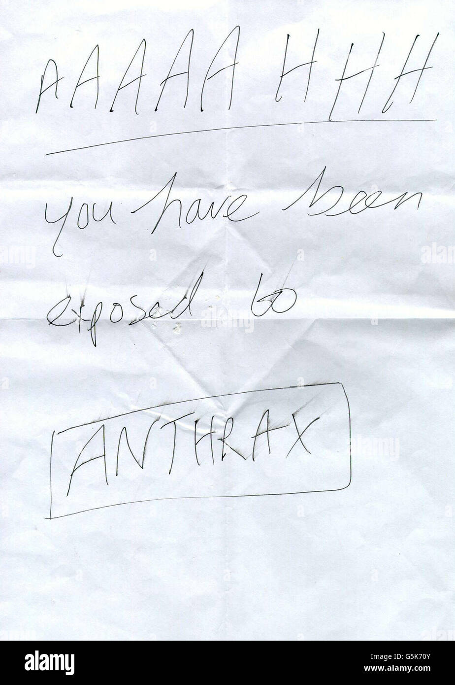 Anthrax letter hi-res stock photography and images - Alamy