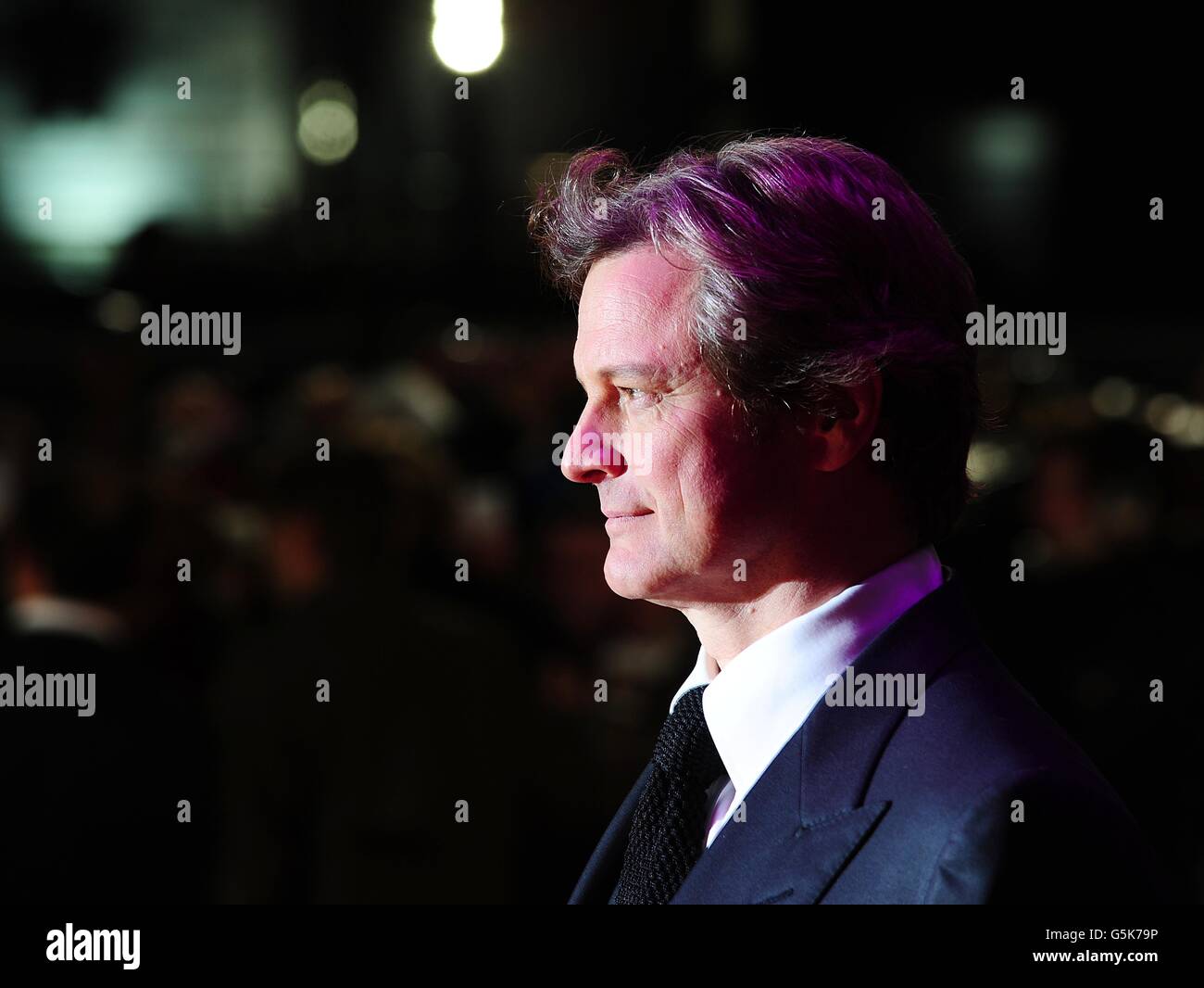 Colin Firth arriving for the premiere of Gambit at the Empire Leicester ...