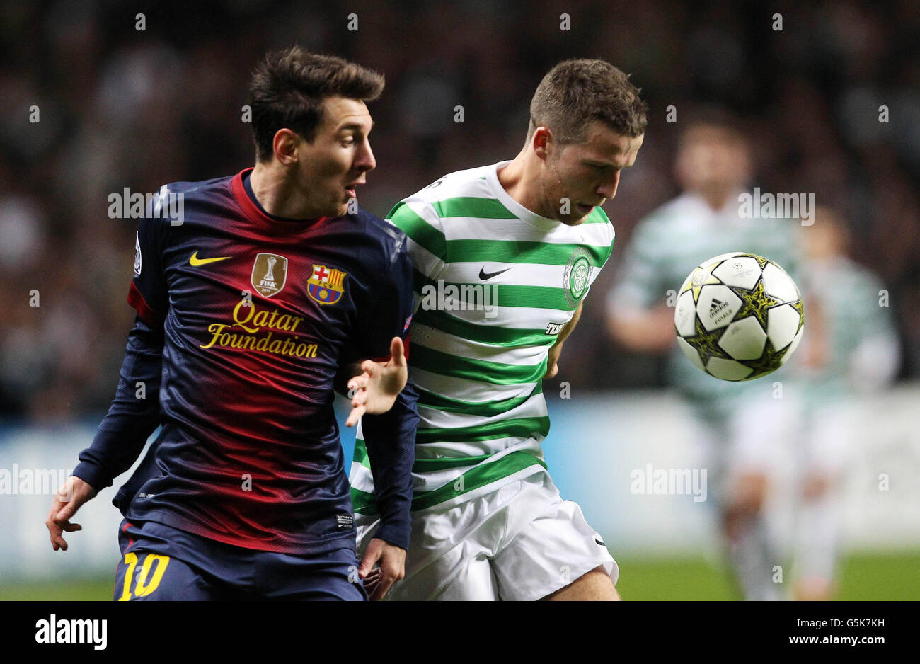 Barcelonas lionel messi in action hi-res stock photography and images ...