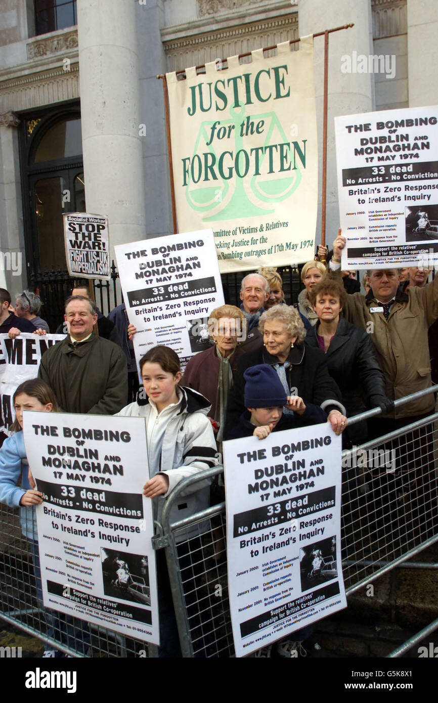 Members of Justice for the Forgotten protest outside Dublin Castle ...