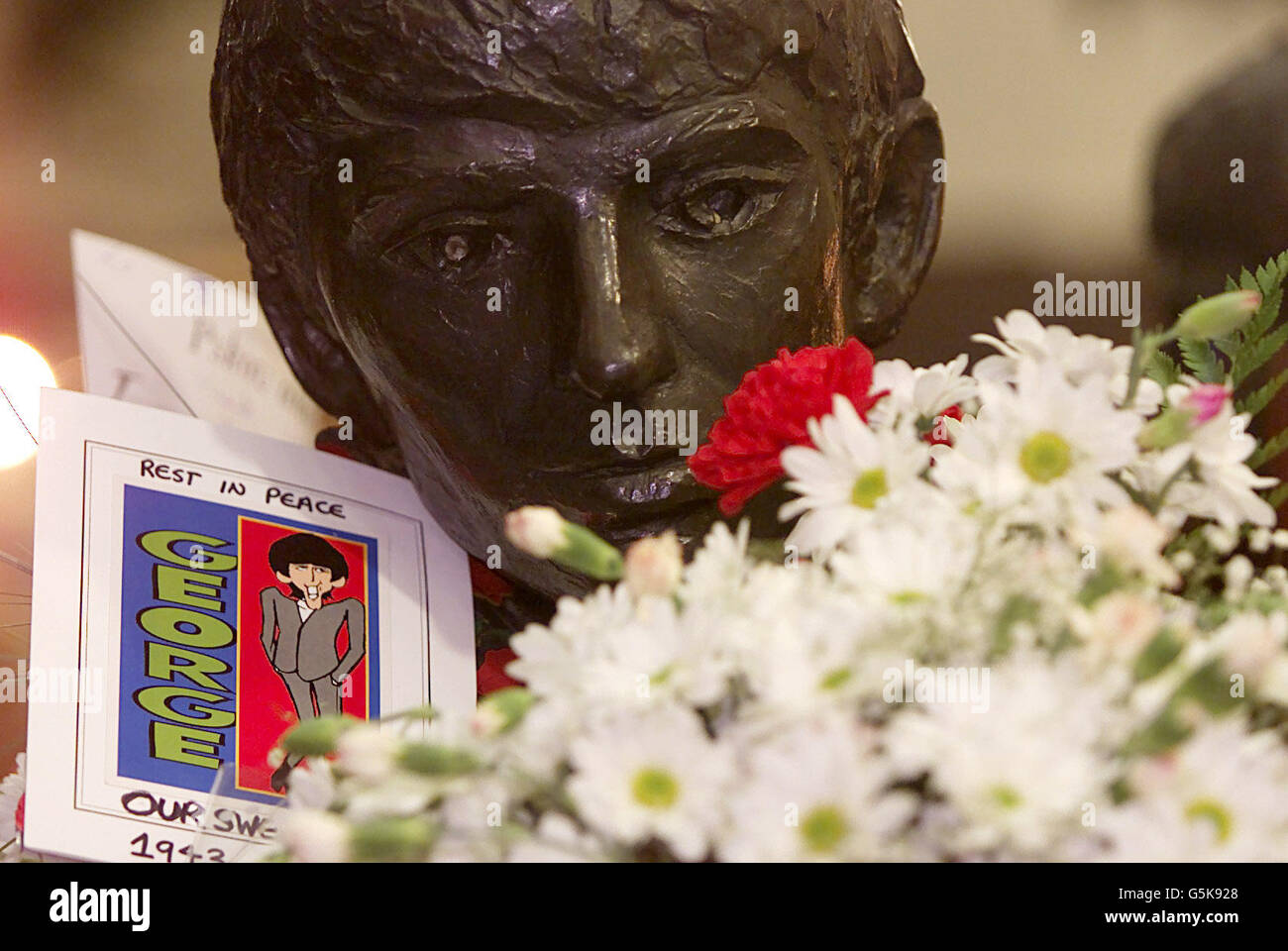 Liverpool George Harrison Flowers Stock Photo - Alamy
