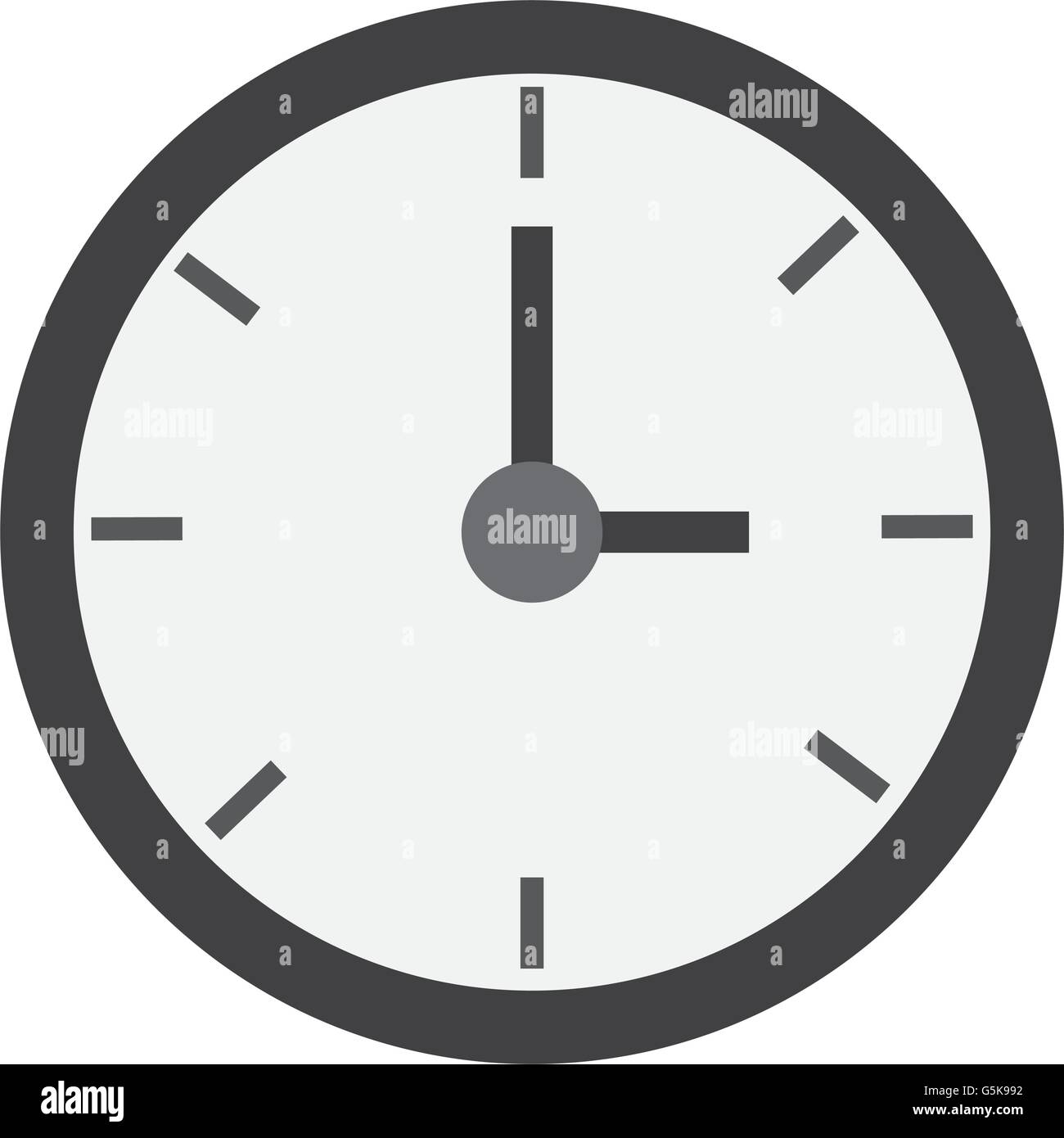 simple round clock , vector illustration Stock Vector Image & Art - Alamy