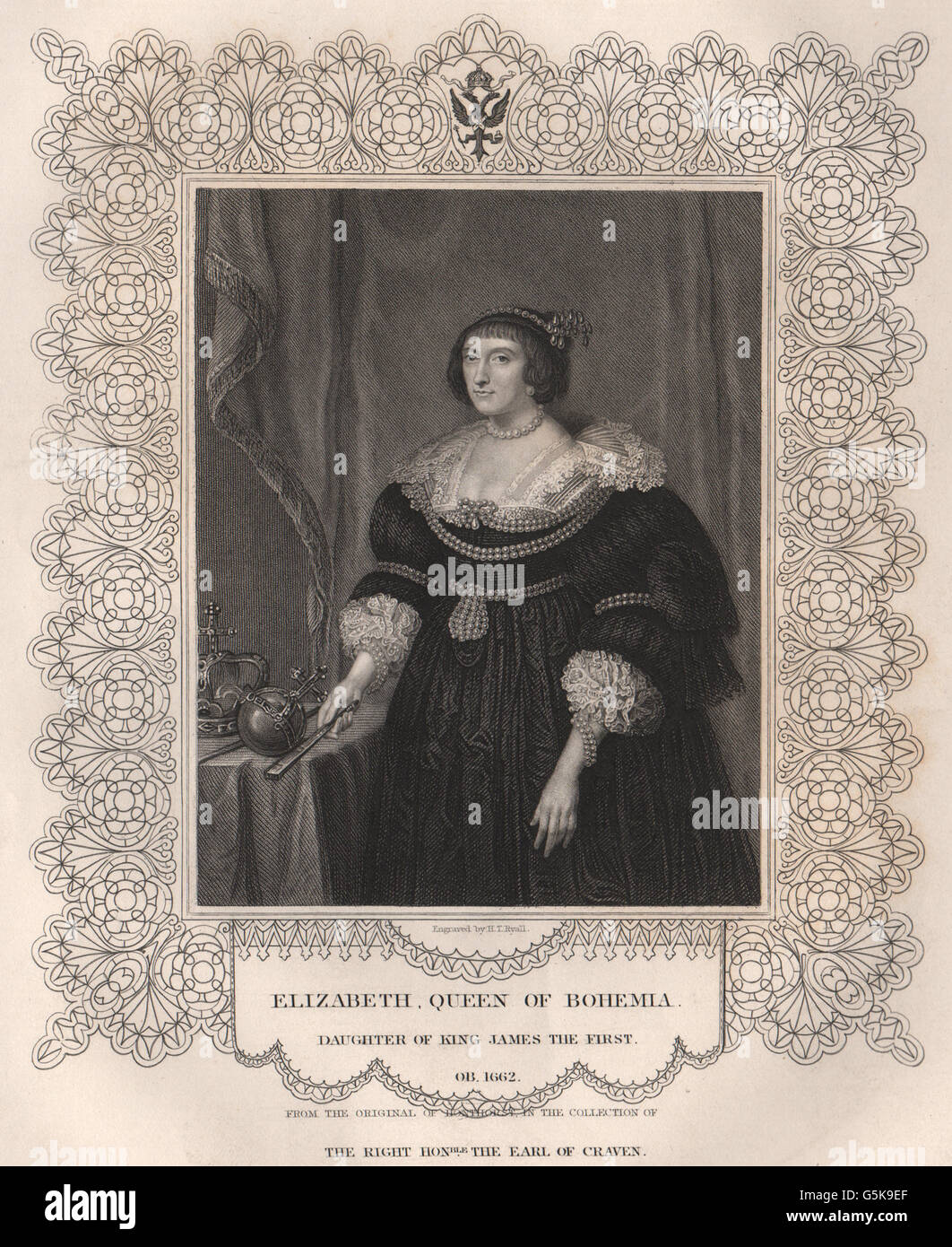 BRITISH HISTORY: Elizabeth Queen of Bohemia. King James I's daughter ...