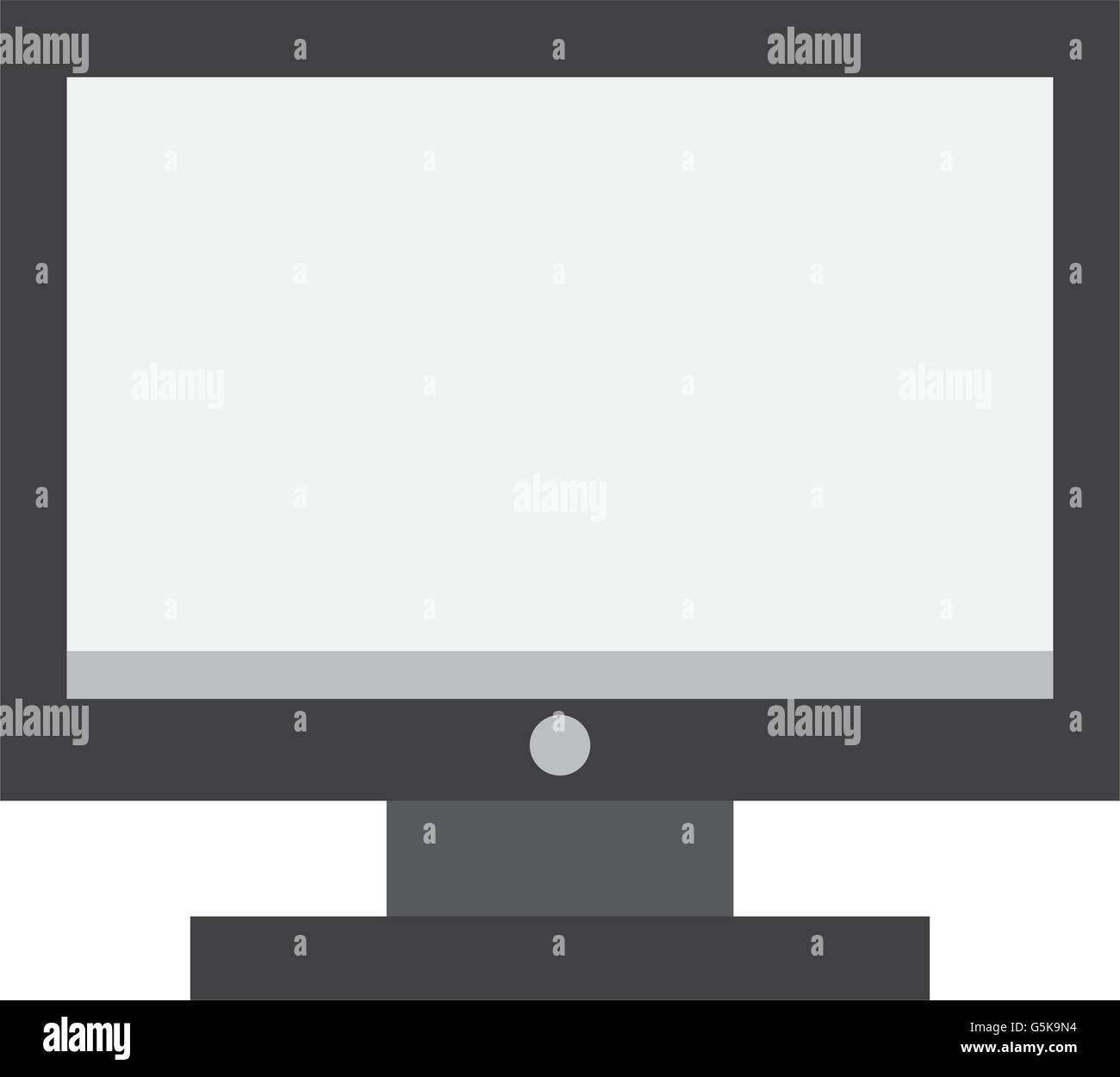 grey computer monitor , vector illustration Stock Vector Image & Art - Alamy
