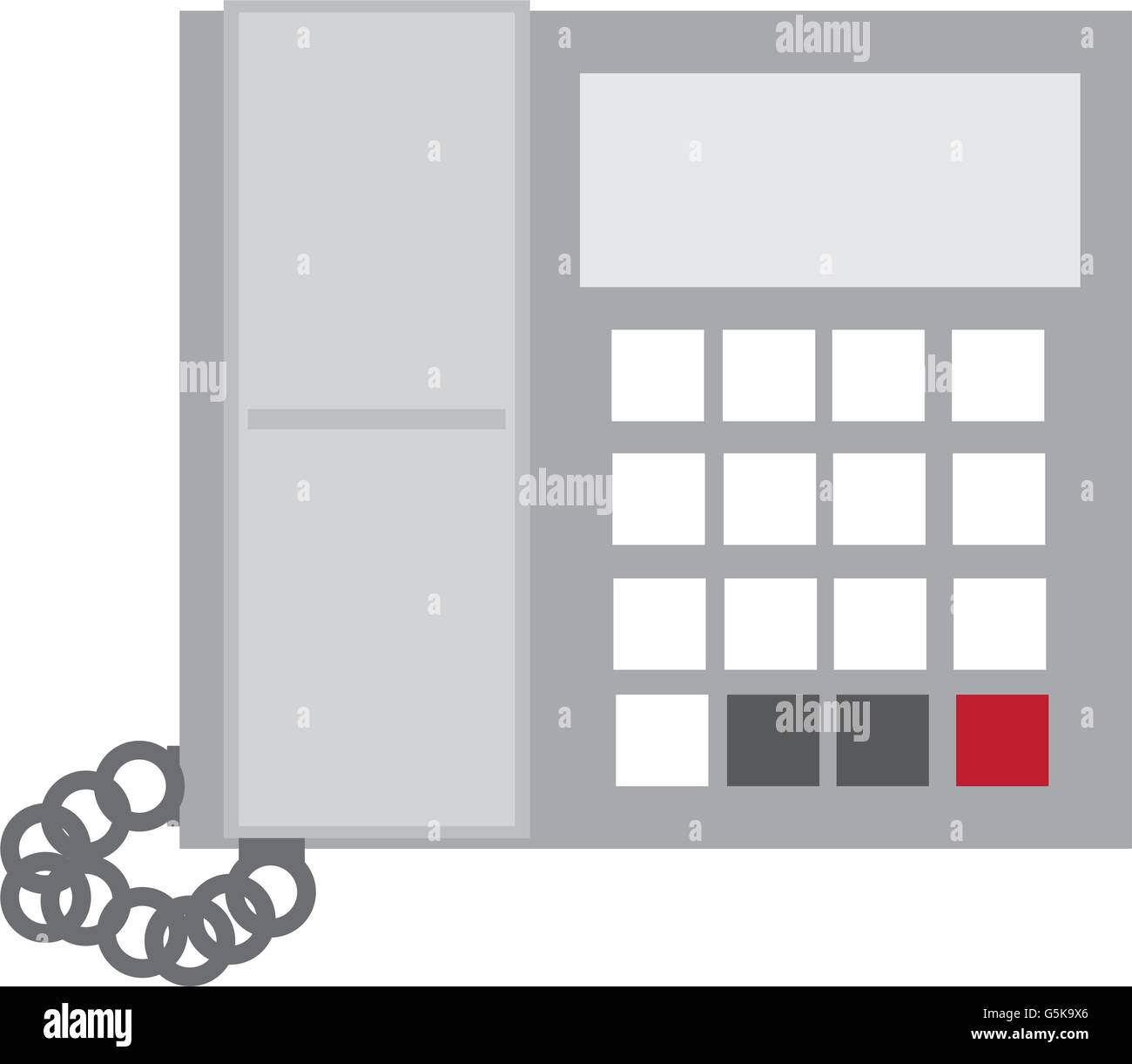 office telephone with screen and buttons , vector illustration Stock ...