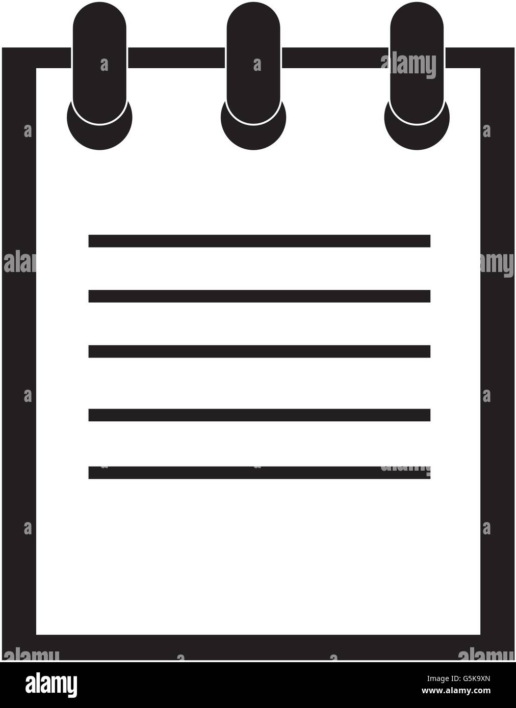 notebook wire on top , vector illustration Stock Vector Image & Art - Alamy