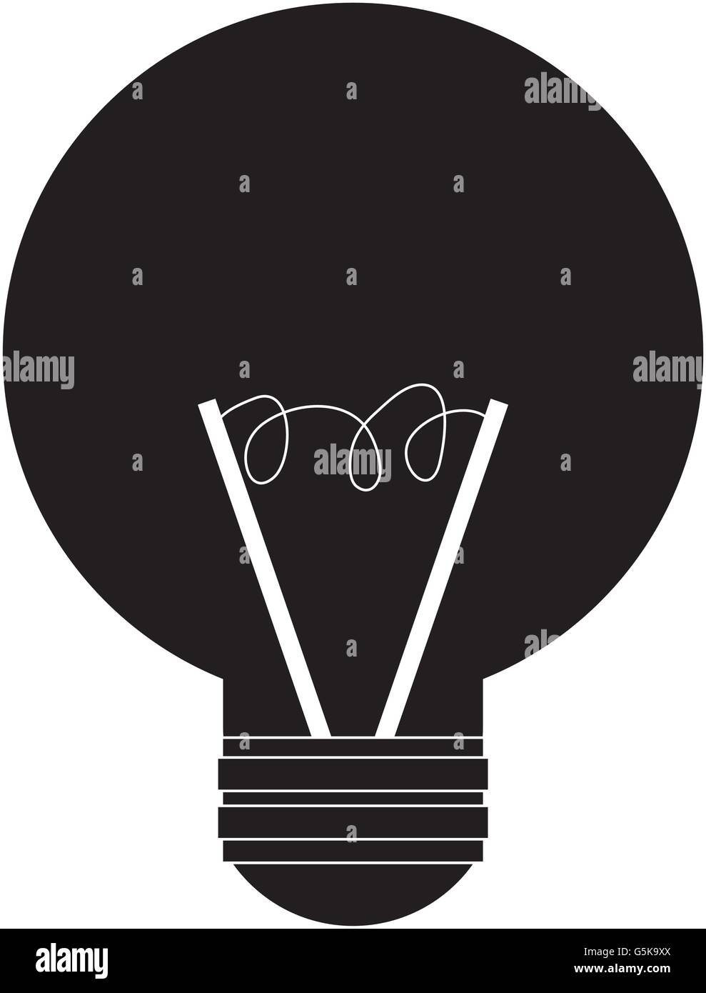 black simple lightbulb , vector illustration Stock Vector Image & Art ...