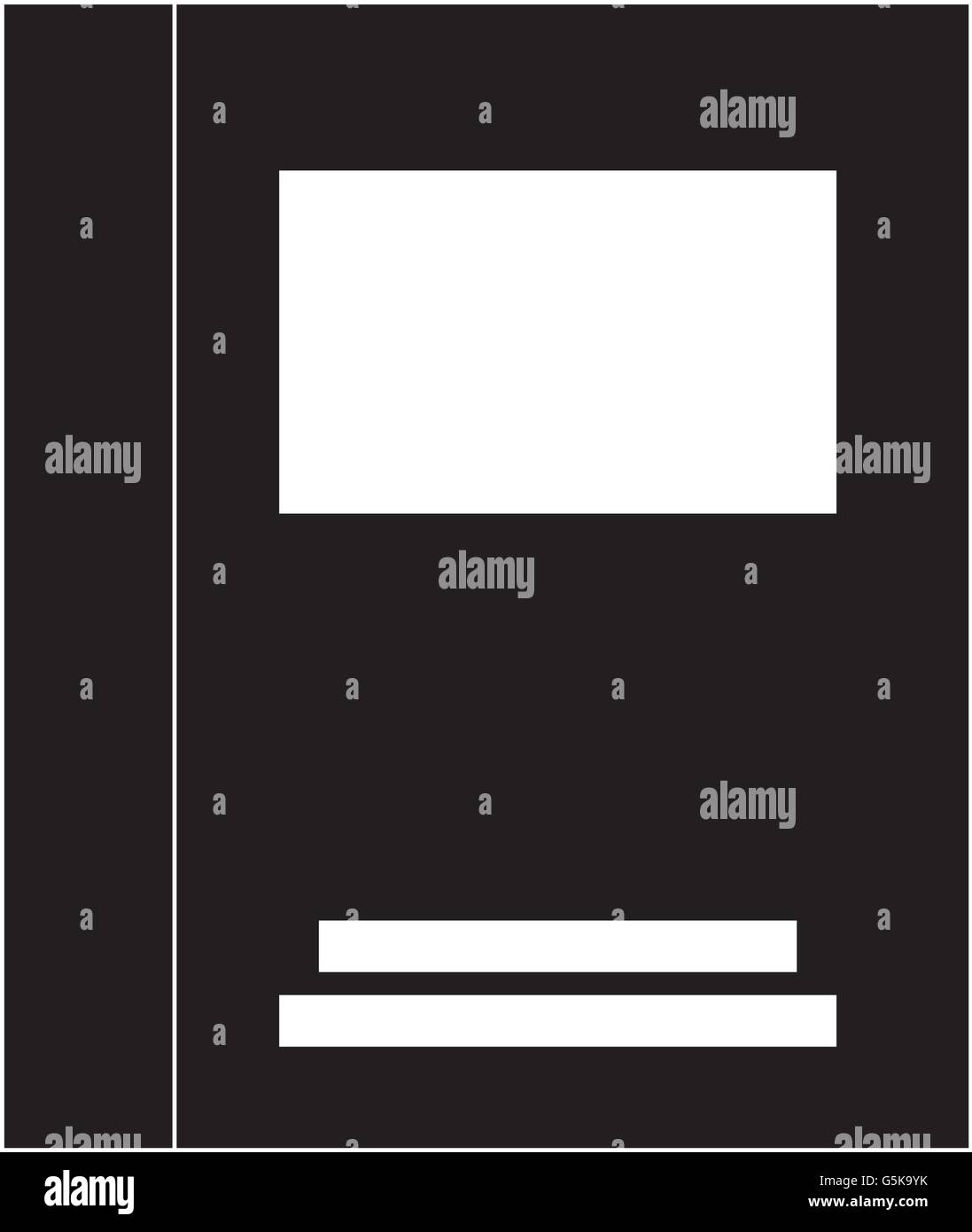 black and white notebook cover , vector illustration Stock Vector Image ...