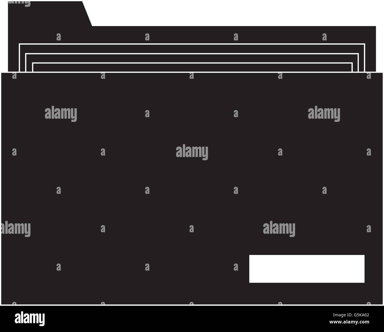 black and white file folder , vector illustration Stock Vector Image ...