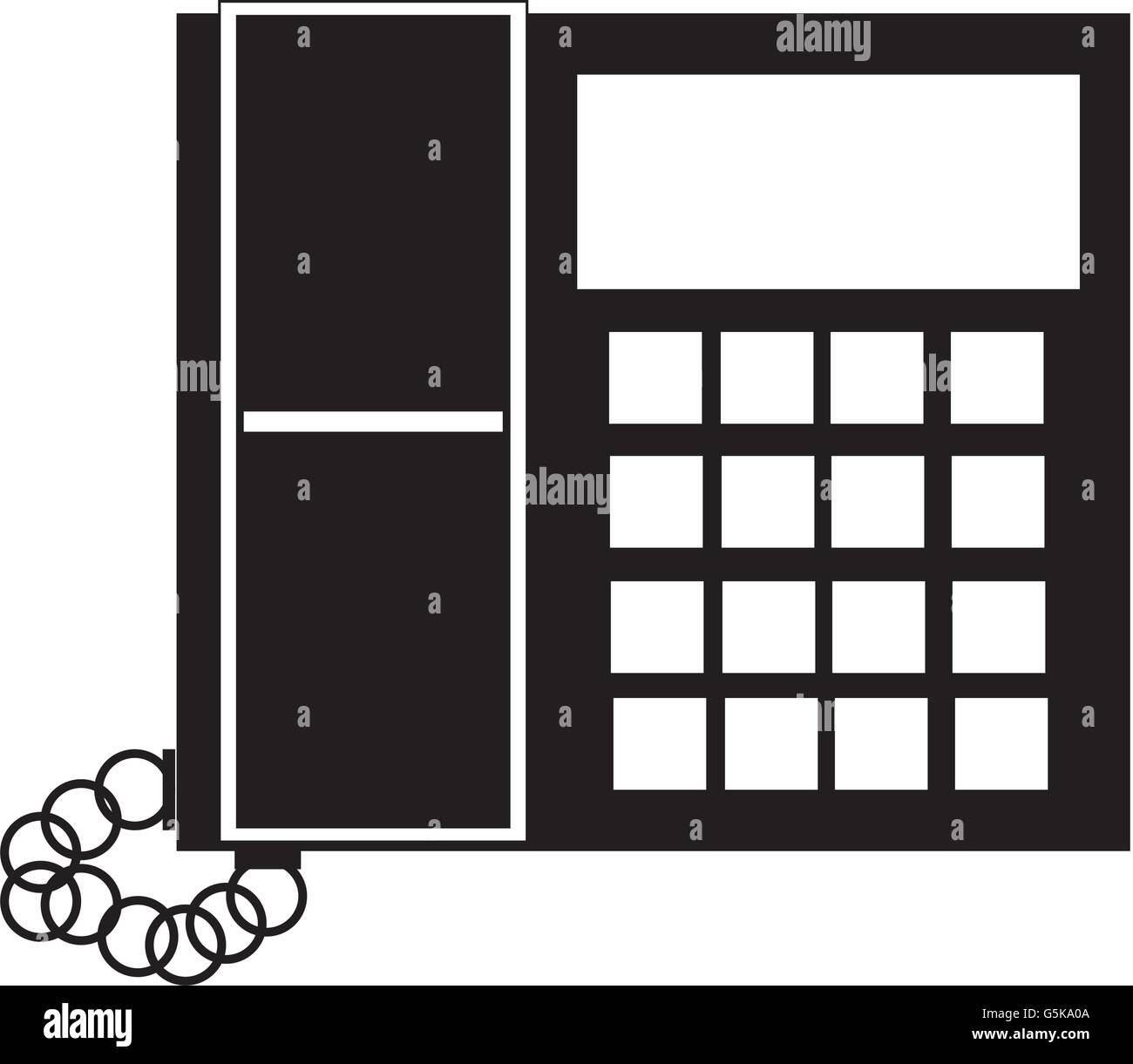 office telephone with screen and buttons , vector illustration Stock ...