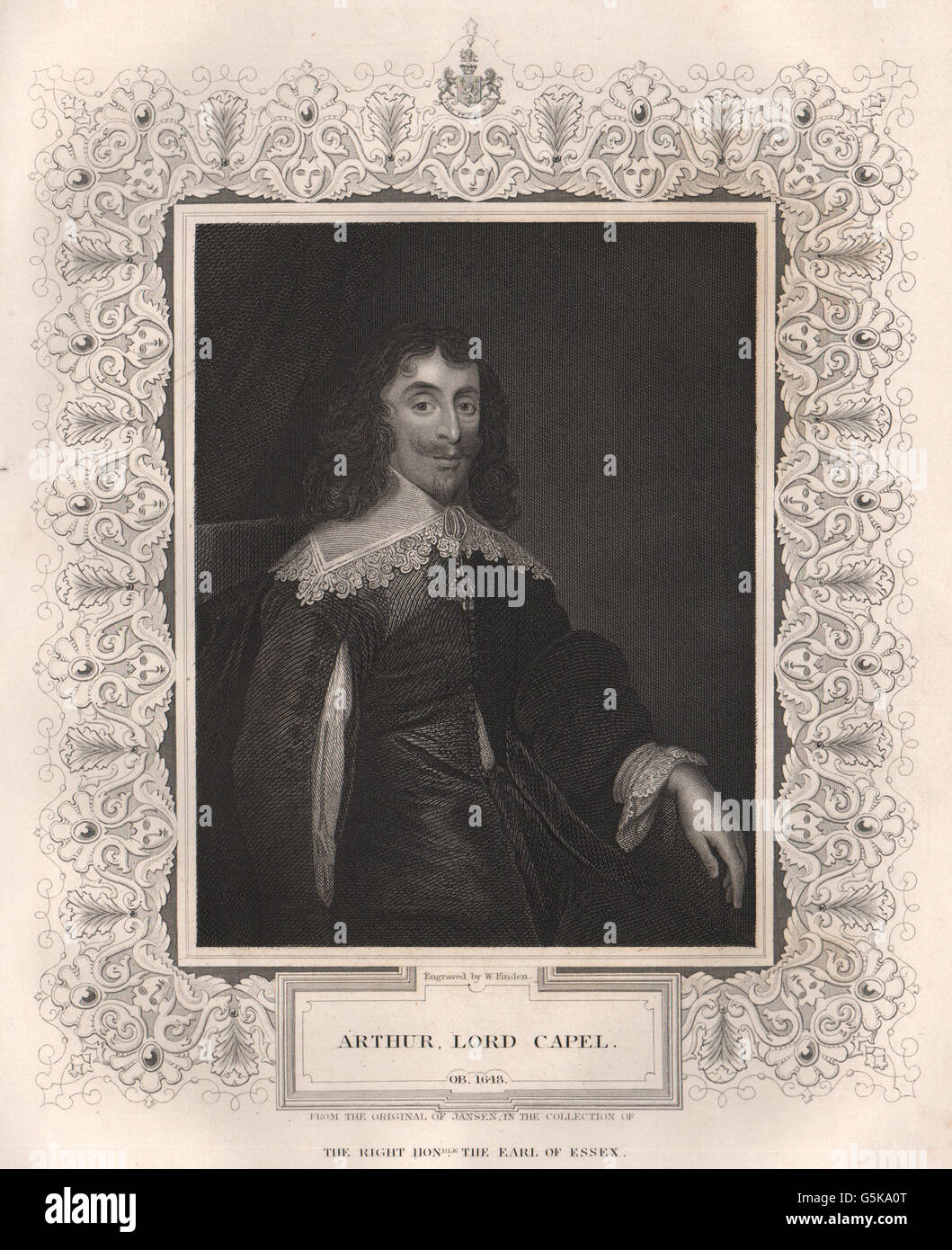 BRITISH HISTORY: Arthur Lord Capel. TALLIS, antique print 1853 Stock ...