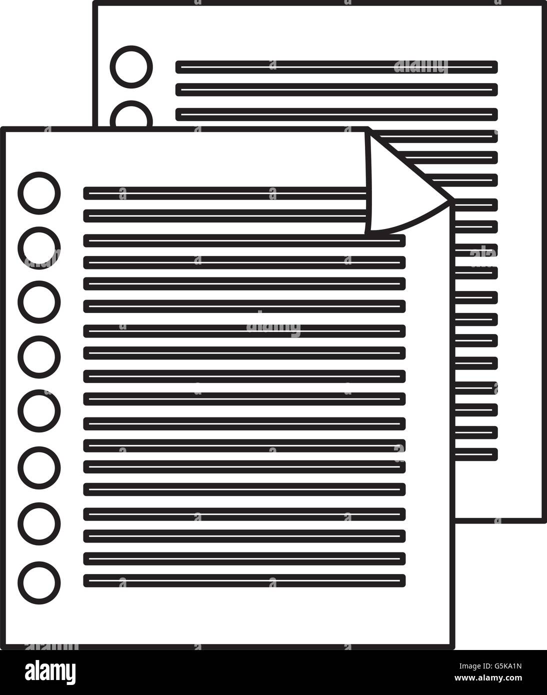 lined paper document , vector illustration Stock Vector Image & Art - Alamy