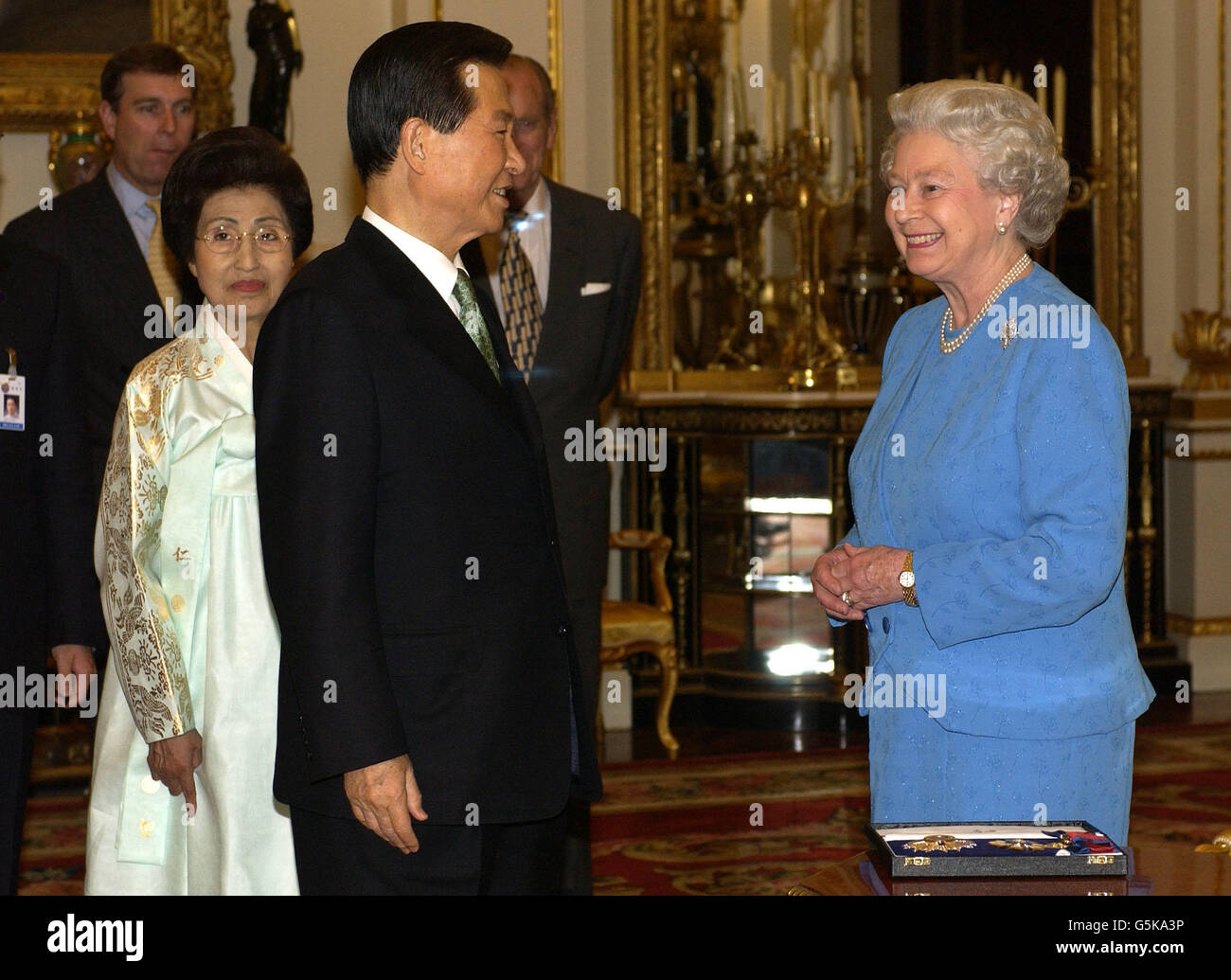 The Queen recieves the President of the Republic of Korea, Kim Dae-Jung ...