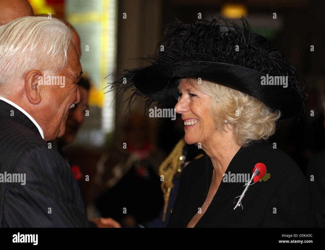 The Duchess of Cornwall is greeted with a traditional Maori hongi by ...