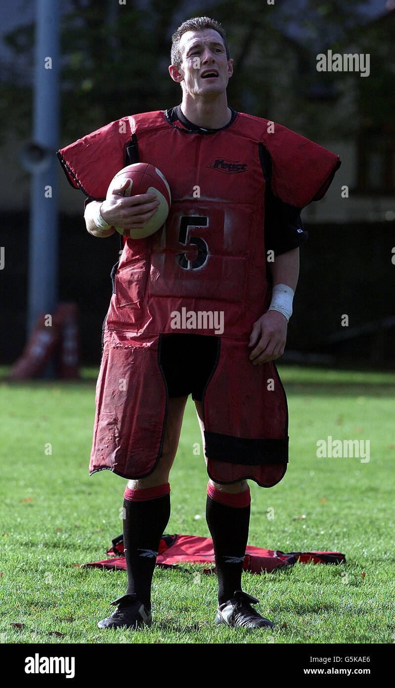 Wales - Robert Howley during the training session at the Sophia Gardens ...