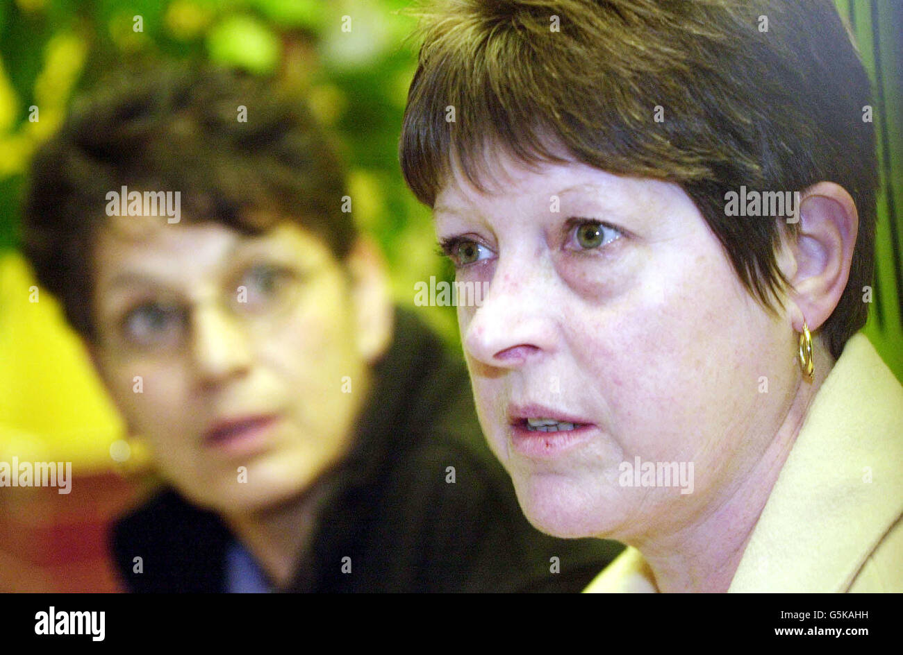 Anna Usher (left) and Sue Keene relatives of the plane spotters being ...