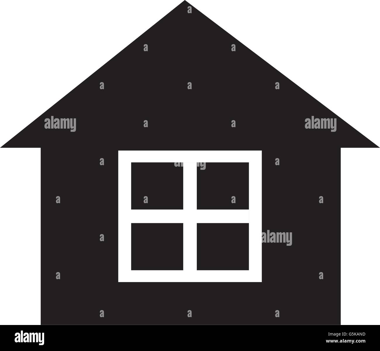 black house with white windows,vector graphic Stock Vector Image & Art ...