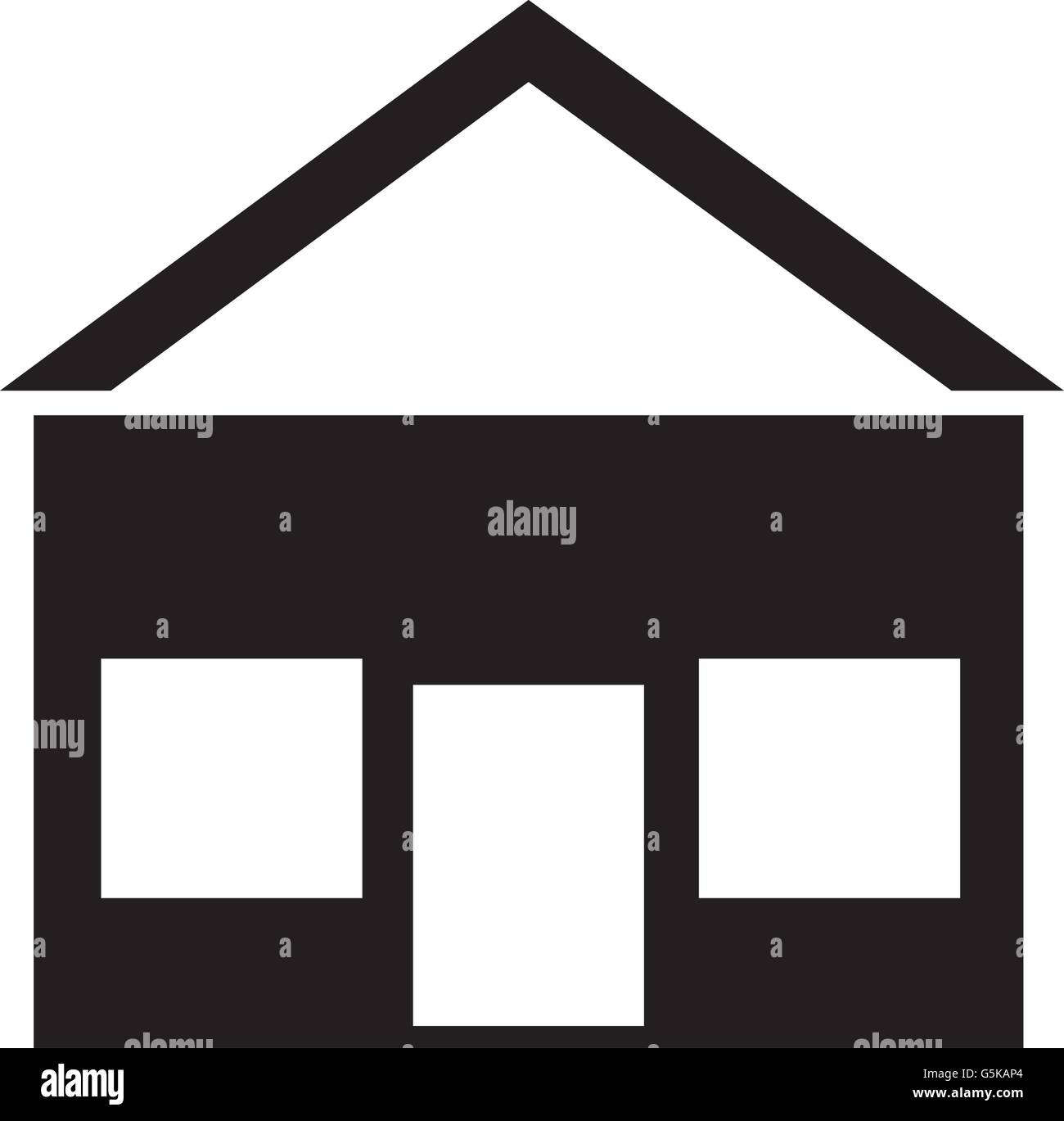 black house with windows,vector graphic Stock Vector Image & Art - Alamy