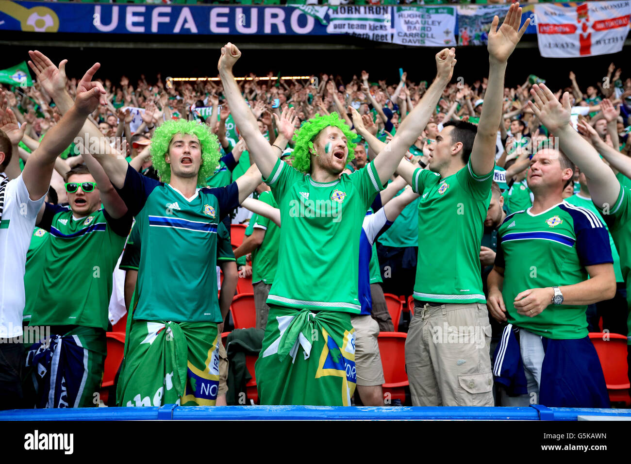 Northern Ireland fans continue to celebrate despite defeat well after ...
