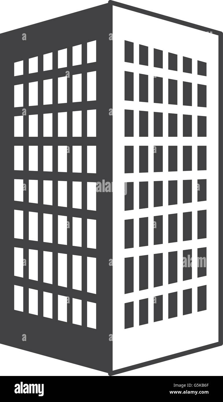 black tall building with white windows,vector graphic Stock Vector ...