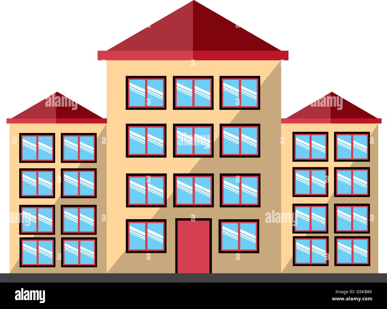 colorful tall building,vector graphic Stock Vector Image & Art - Alamy