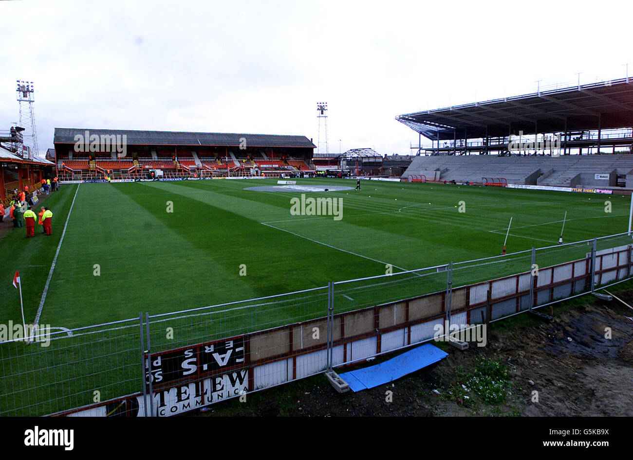 Blackpool's ground Bloomfield Road, the old & the new as the stadium is ...