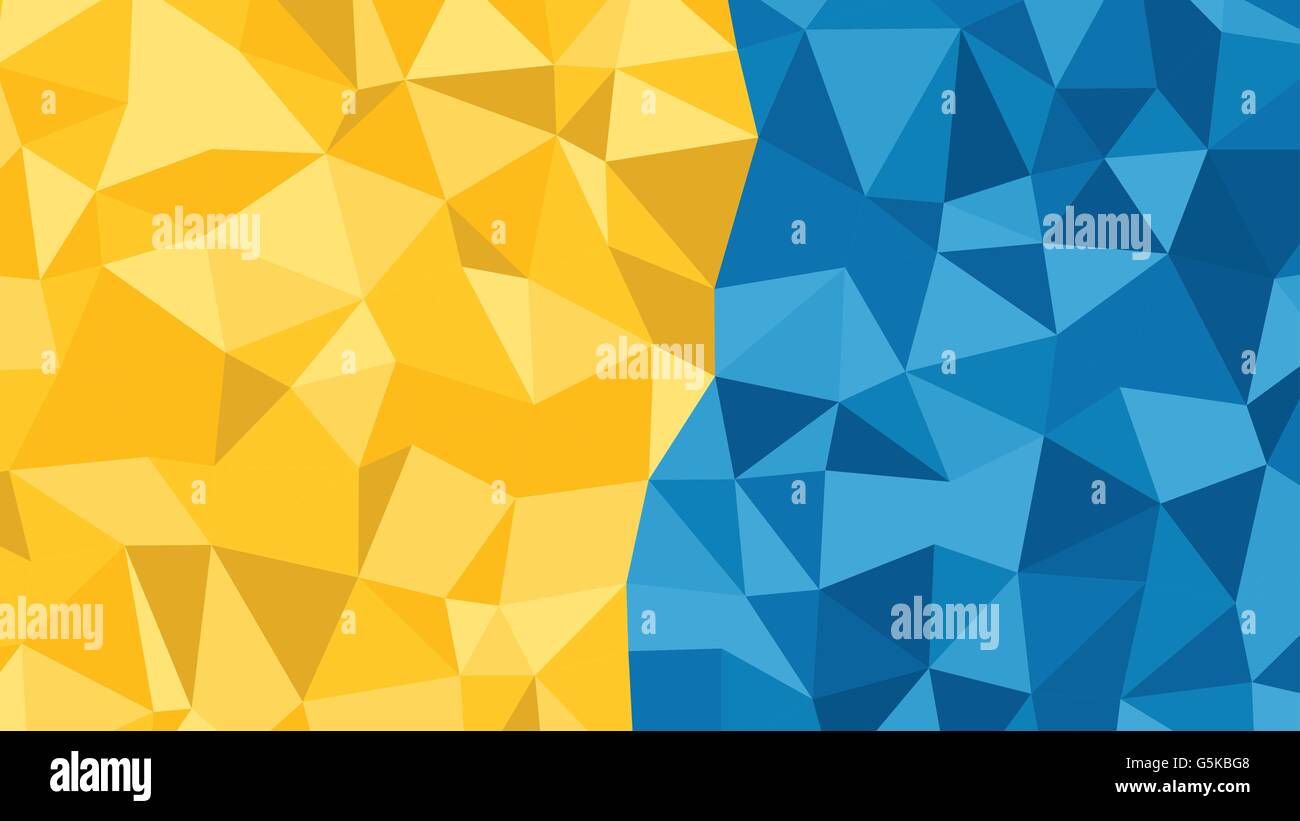 Abstract blue orange vector lowploly of many triangles background for ...