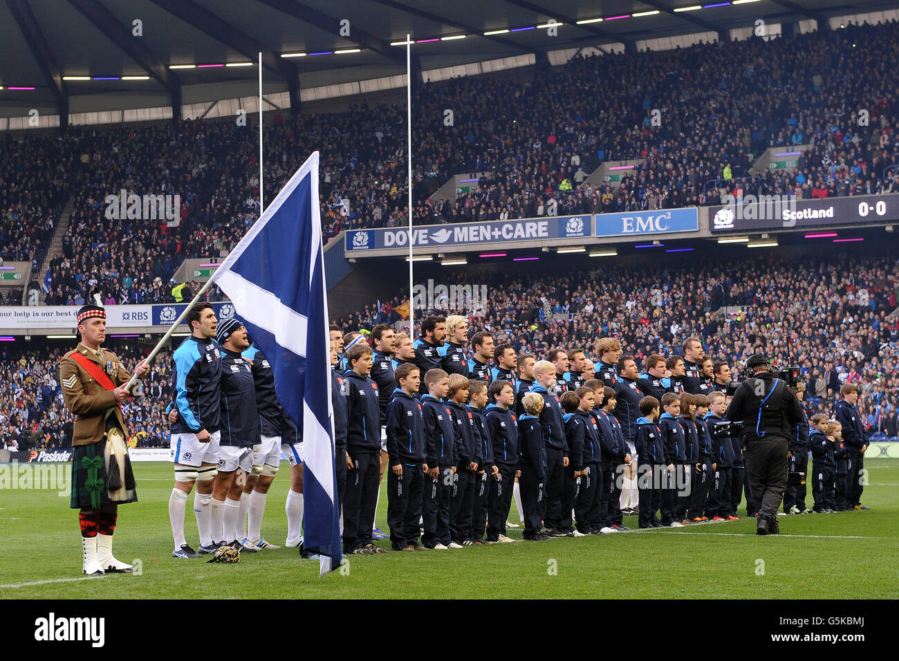 Scotland line up anthems hi-res stock photography and images - Alamy