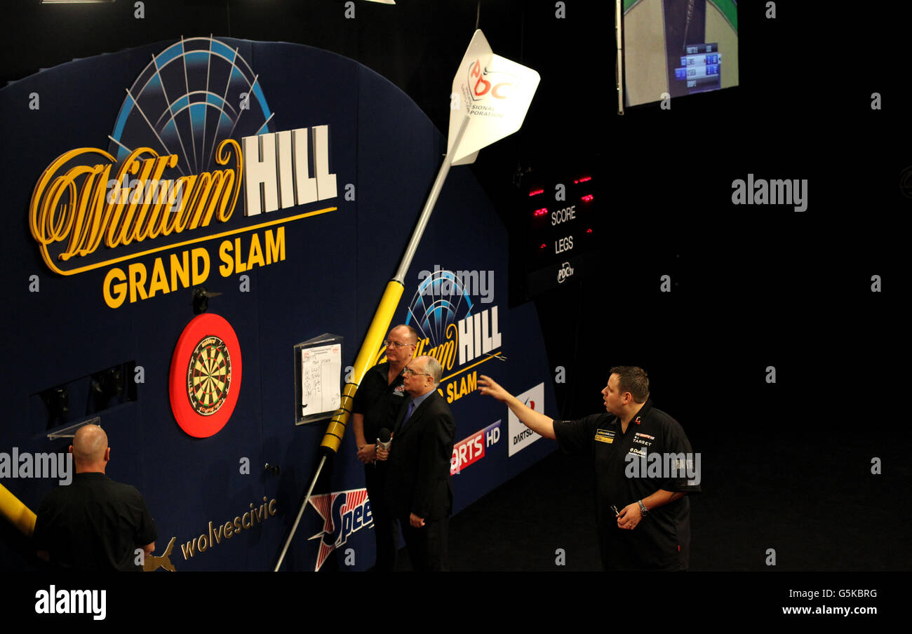 Darts - Grand Slam of Darts - Wolverhampton Civic Hall. Adrian Lewis ...