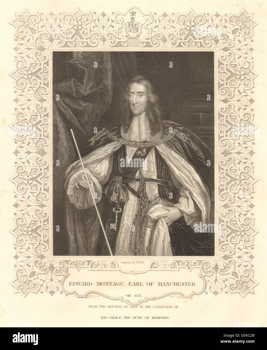BRITISH HISTORY: Edward Montagu, Earl Of Manchester. TALLIS, old print ...