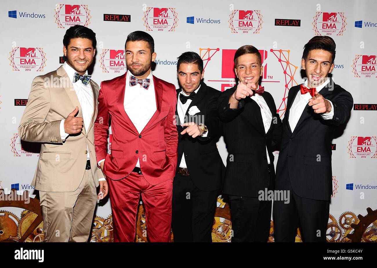 The Party Brothers arriving for the 2012 MTV Europe Music Awards at the ...