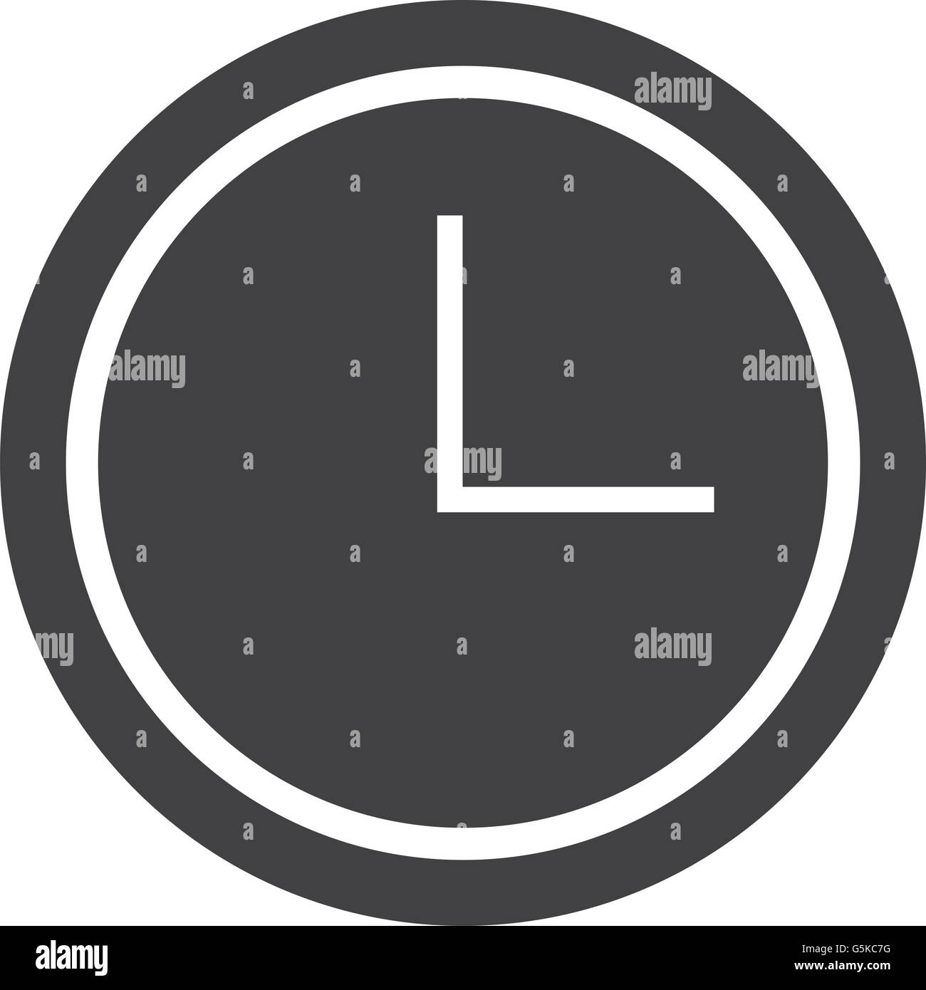 round clock icon Stock Vector Image & Art - Alamy