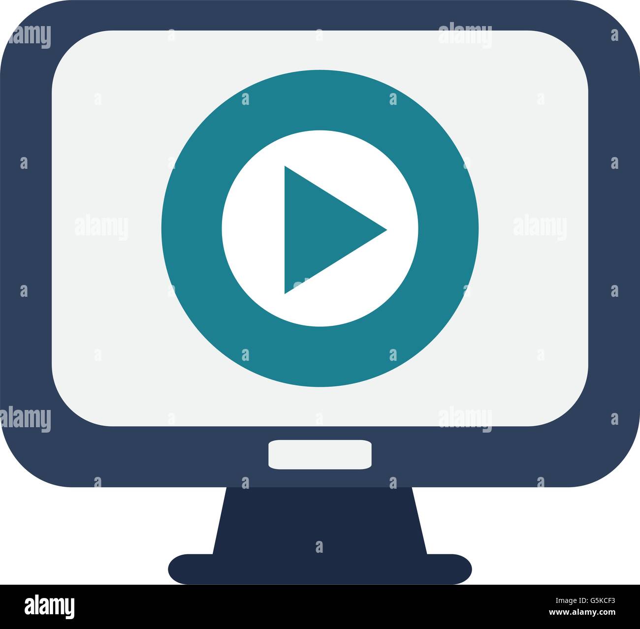 computer monitor play icon Stock Vector Image & Art - Alamy