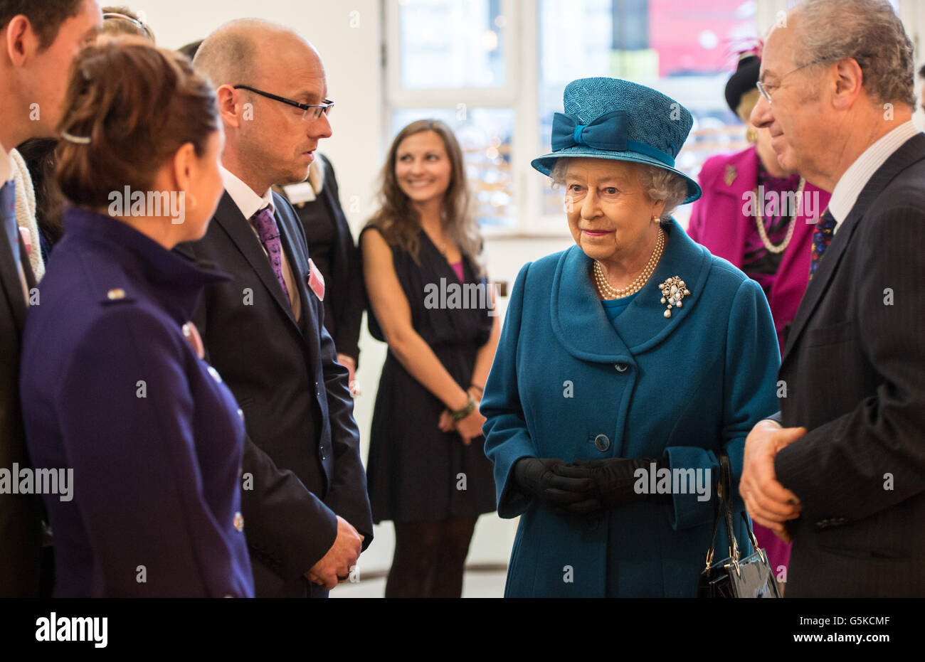 Queen elizabeth ii visits royal commonwealth society hi-res stock ...