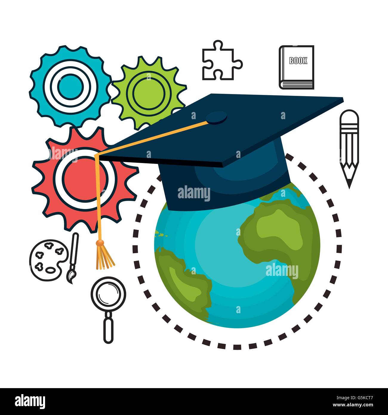 educational elements isolated icon design Stock Vector Image & Art - Alamy