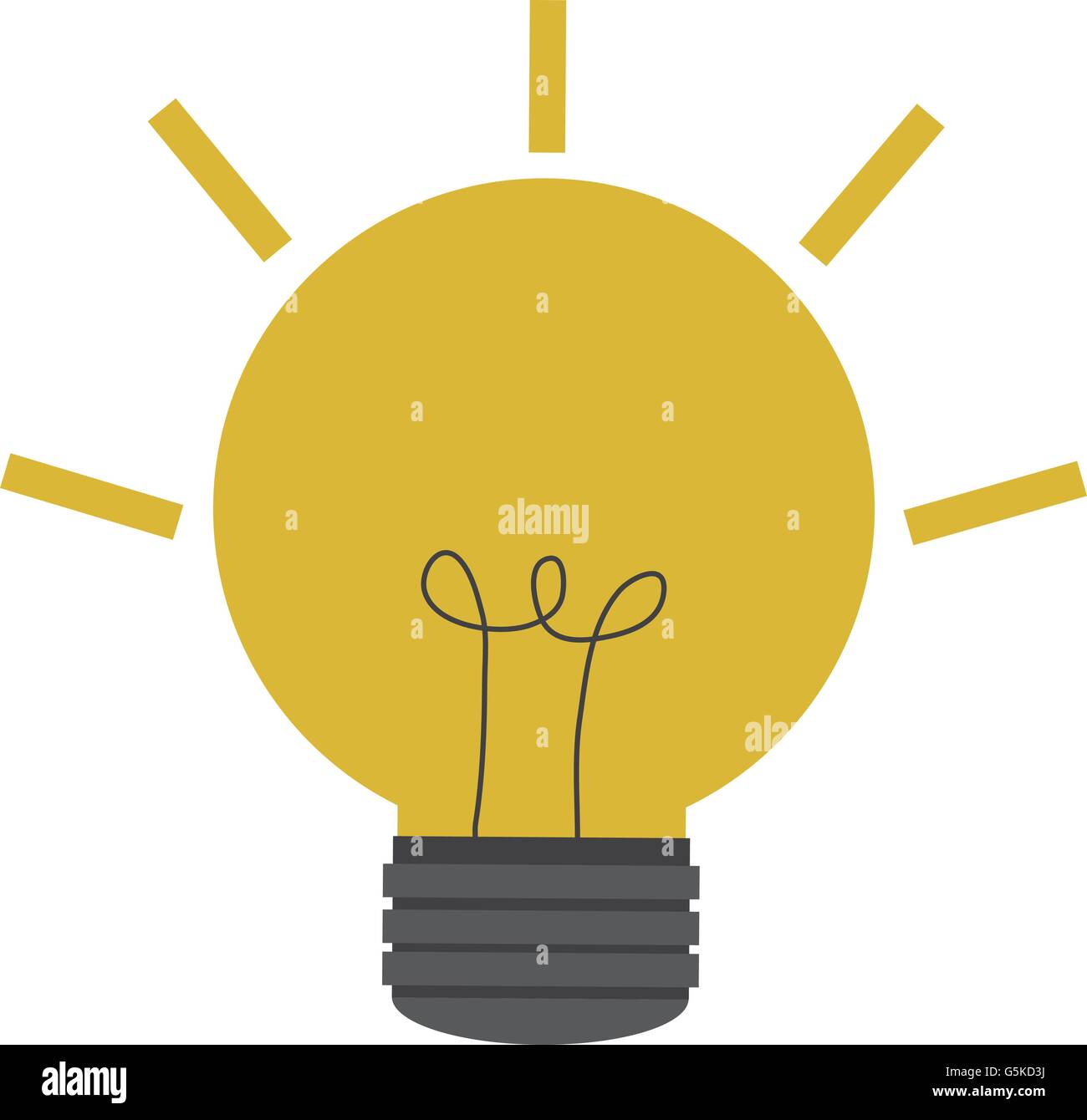 yellow lightbulb icon Stock Vector Image & Art - Alamy