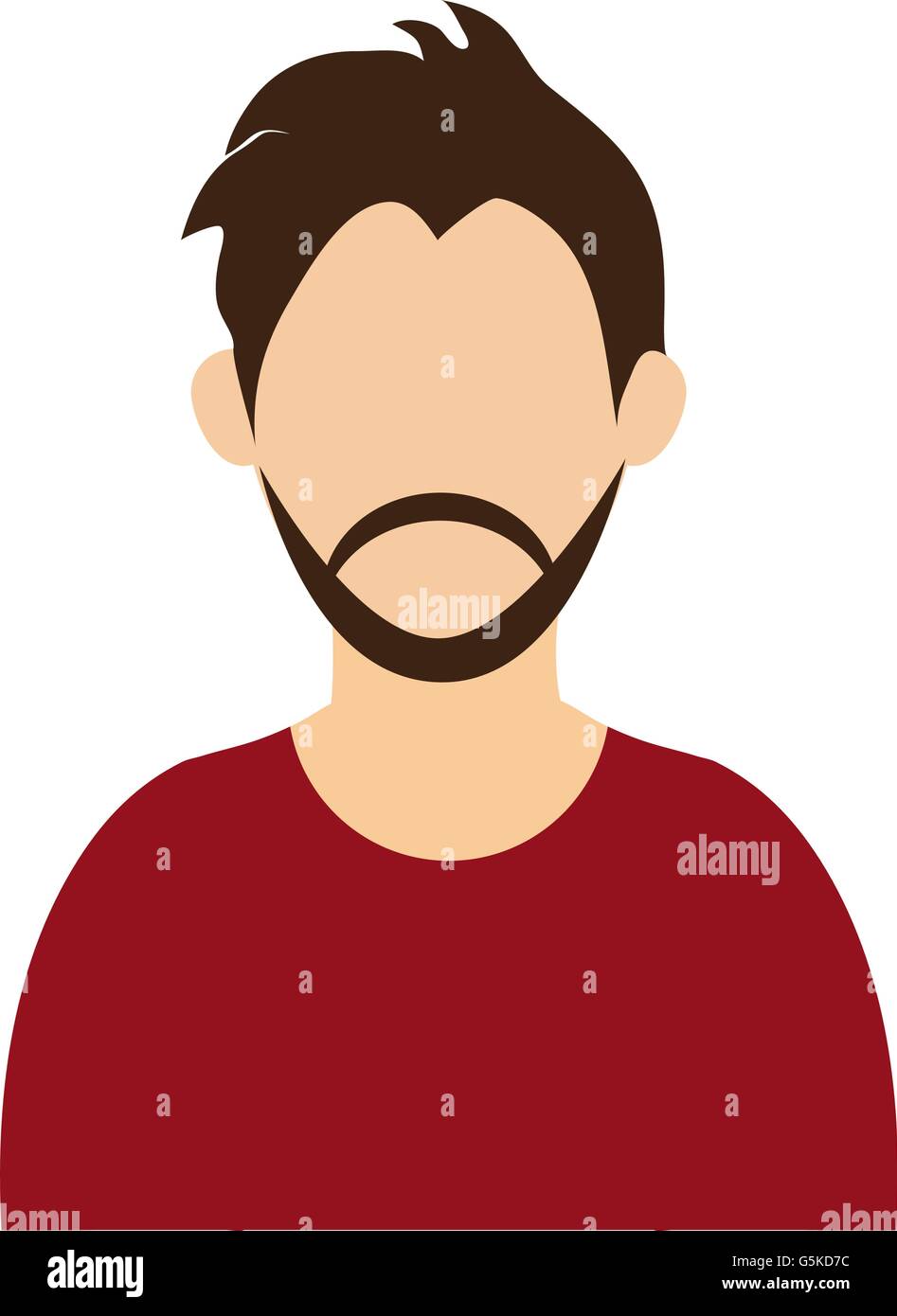 man with brown hair and beard Stock Vector Image & Art - Alamy