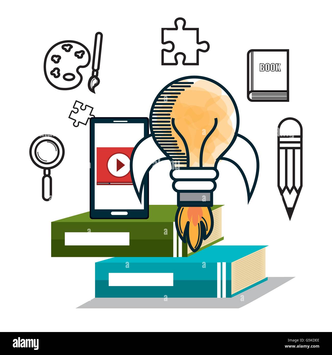 online learning isolated icon design Stock Vector Image & Art - Alamy