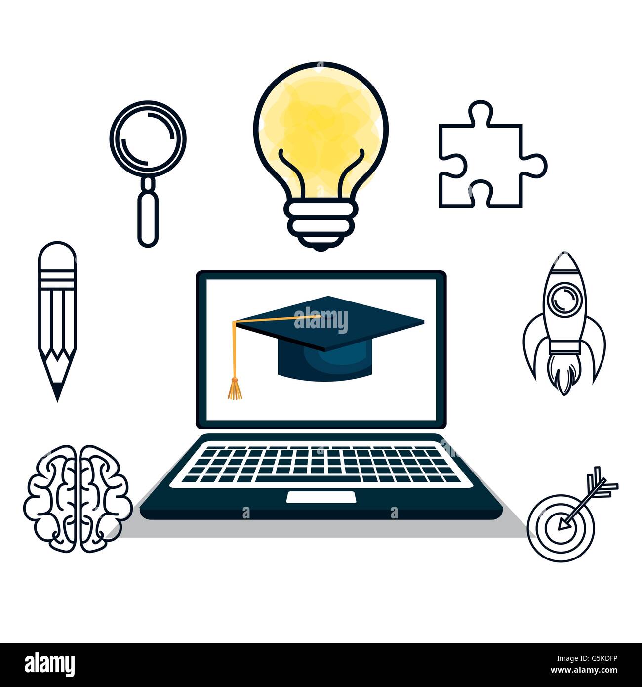 online learning isolated icon design Stock Vector Image & Art - Alamy