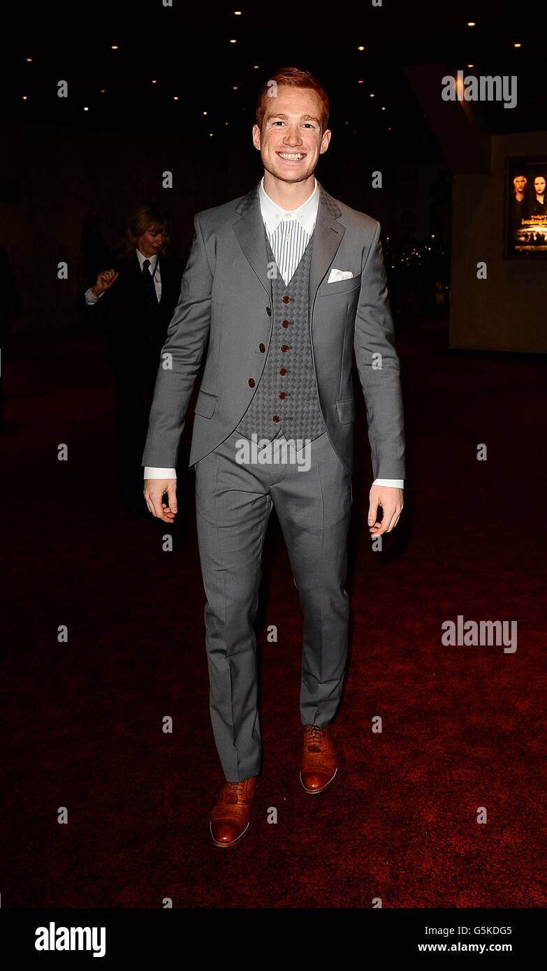 Greg Rutherford arriving for the premiere of The Twilight Saga ...