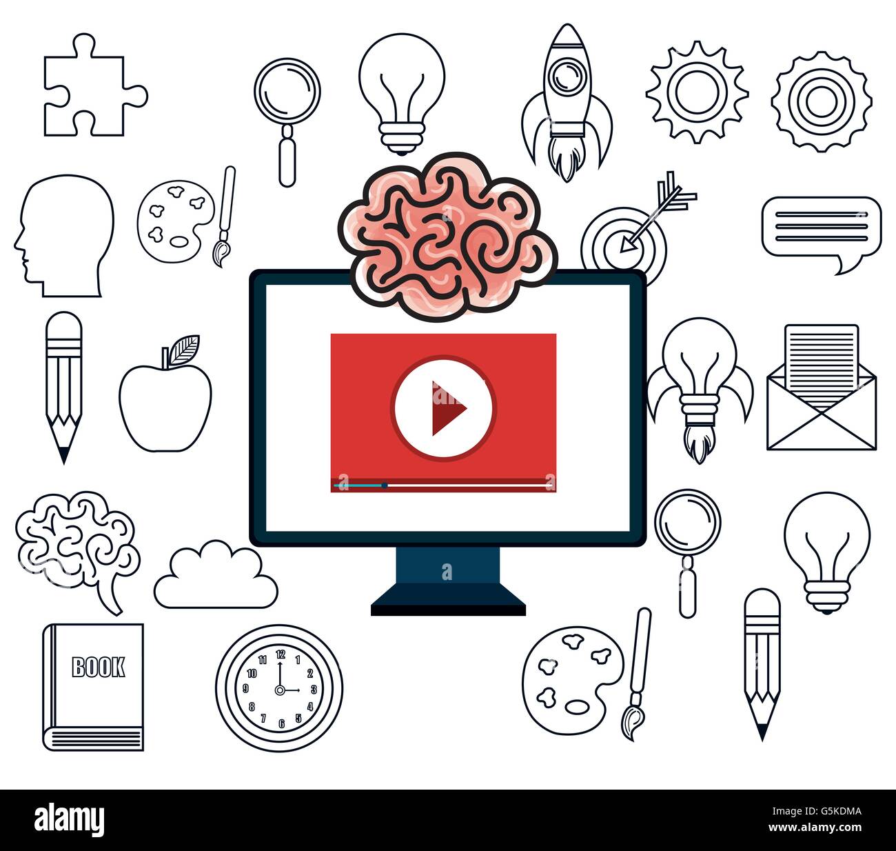 online learning isolated icon design Stock Vector Image & Art - Alamy