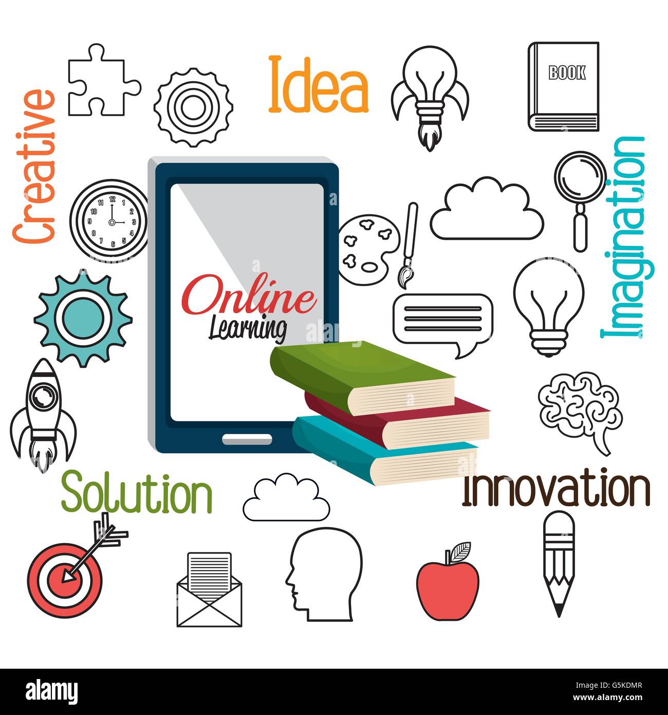 online learning isolated icon design Stock Vector Image & Art - Alamy