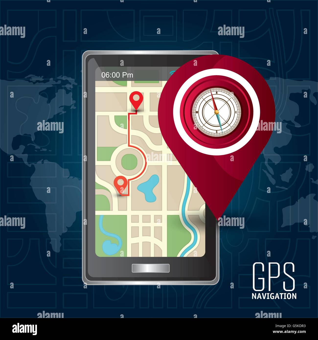 gps navigation design Stock Vector Image & Art - Alamy