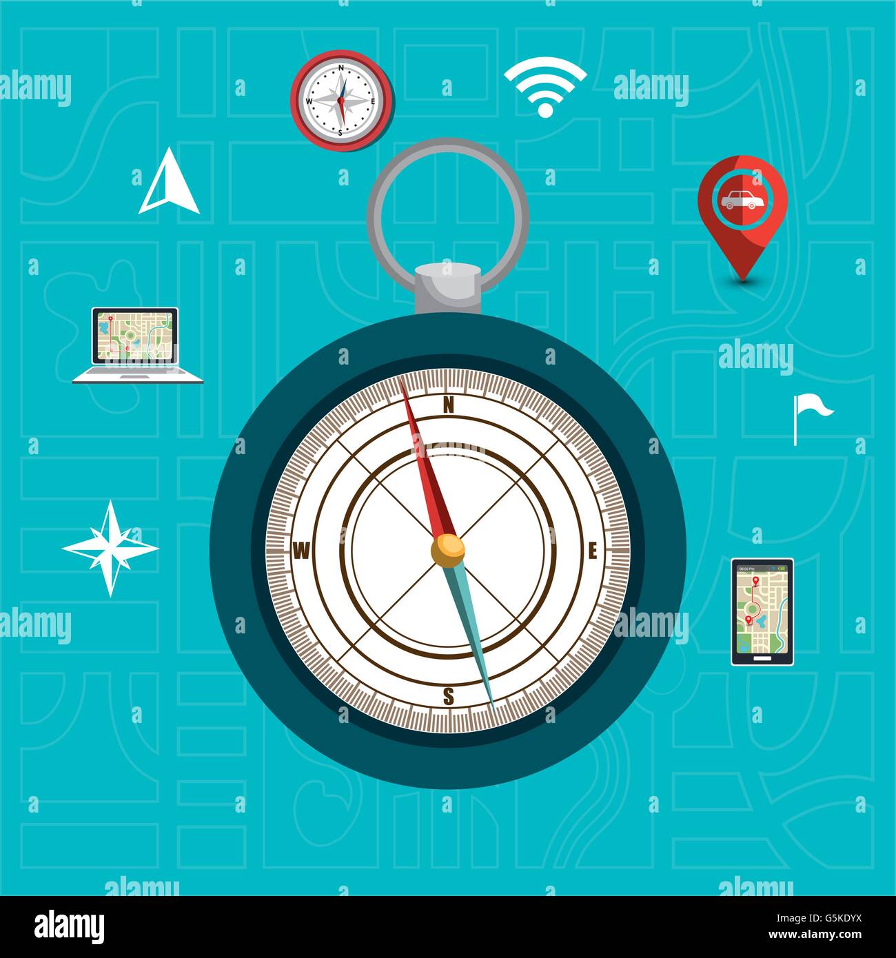 gps navigation design Stock Vector Image & Art - Alamy