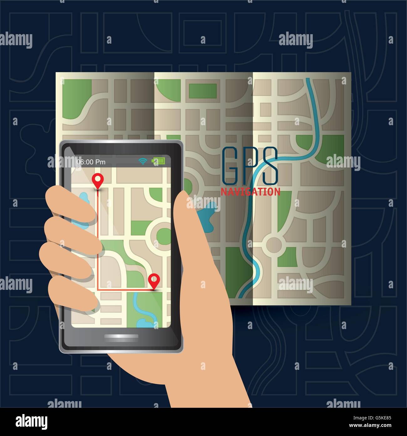 gps navigation design Stock Vector Image & Art - Alamy